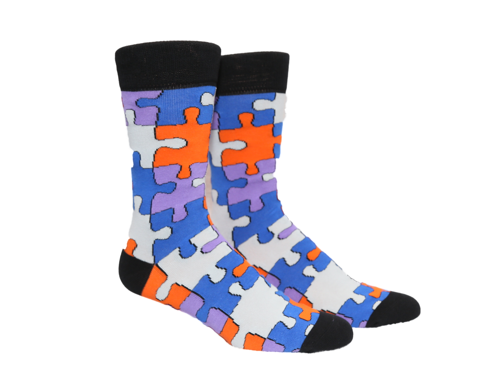 Puzzled Jigsaw Upscale Socks